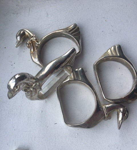 Art Gifts Swan Napkin Rings July 2022 (2) – McNeill Gallery