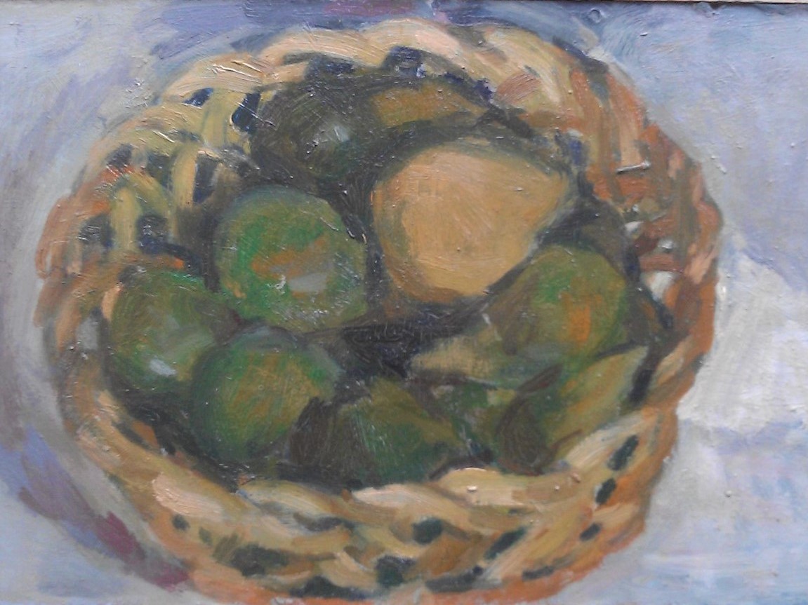 Peter midgley Still Life in basket Best (2) – McNeill Gallery