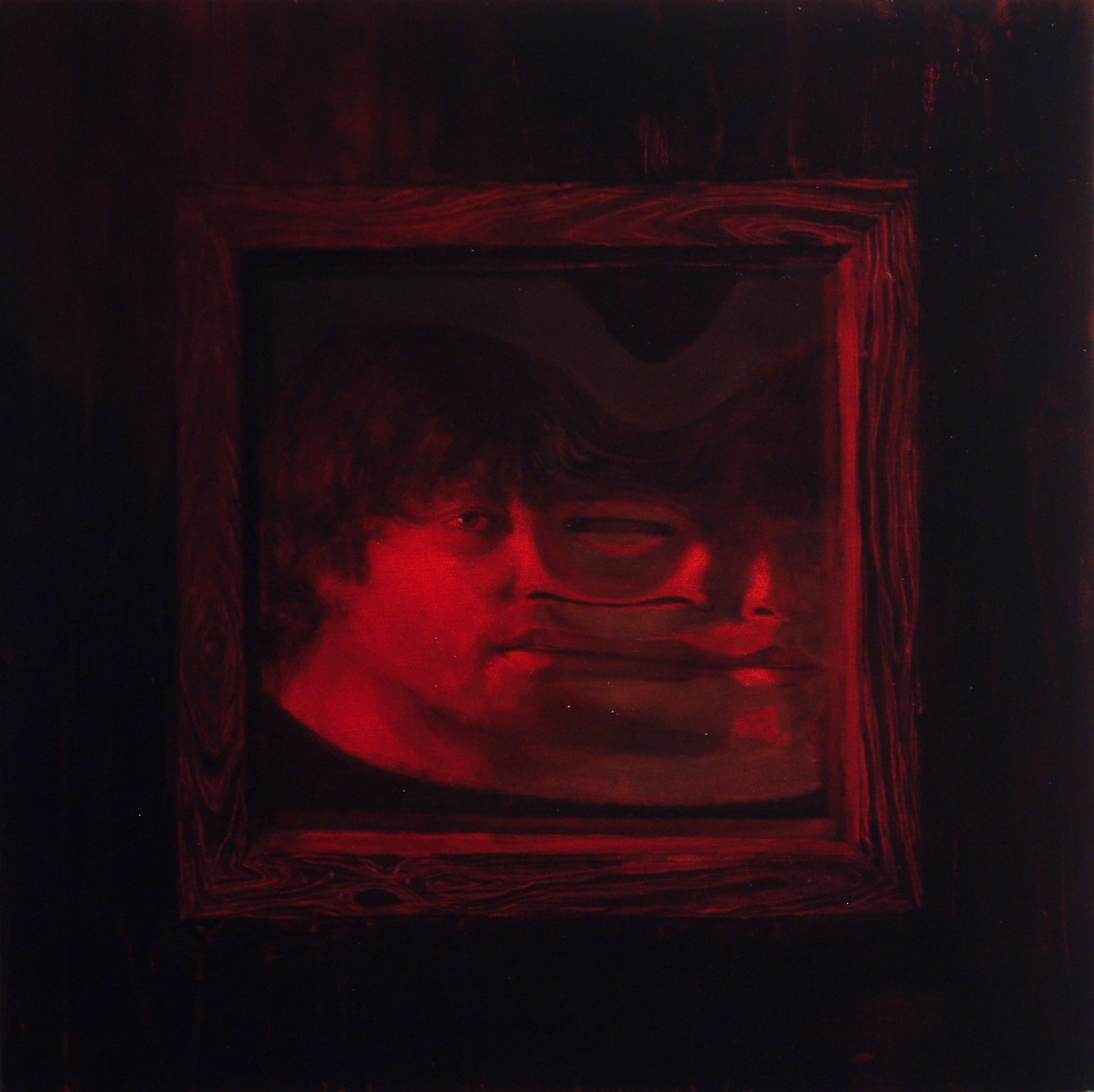Alex Rennie distortion(self portrait) 24×24 – McNeill Gallery